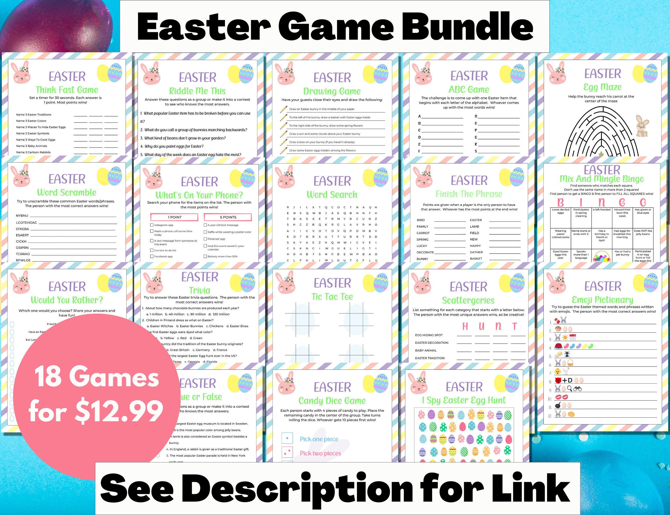 Easter Trivia Game | Easter Games | Easter Party Game | Easter Family ...
