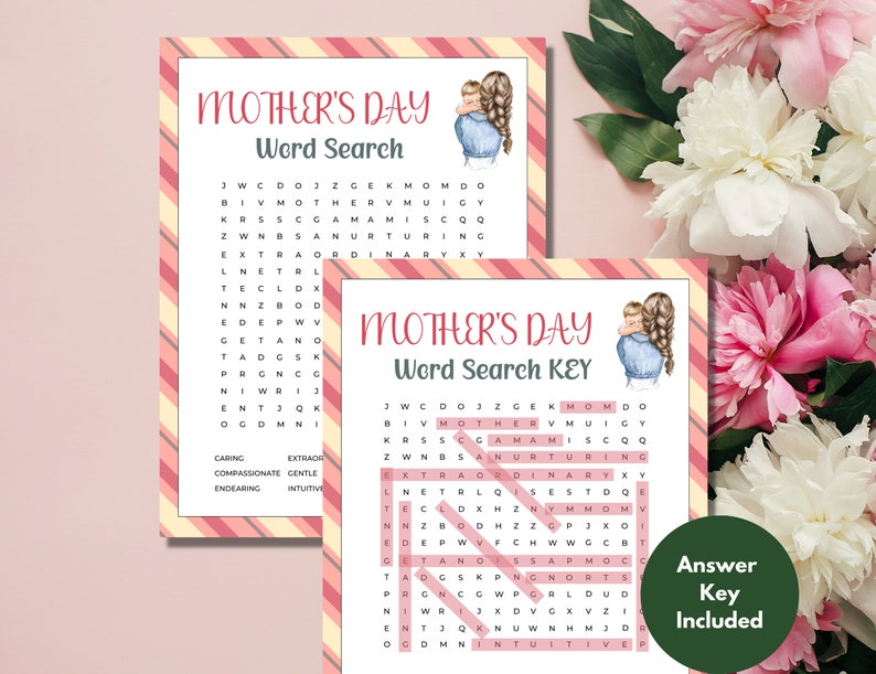 Mothers Day Word Search | Mothers Day Word Puzzle | Mothers Day Games ...