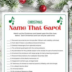 Christmas Games, Christmas Name That Carol, Christmas Song Game ...