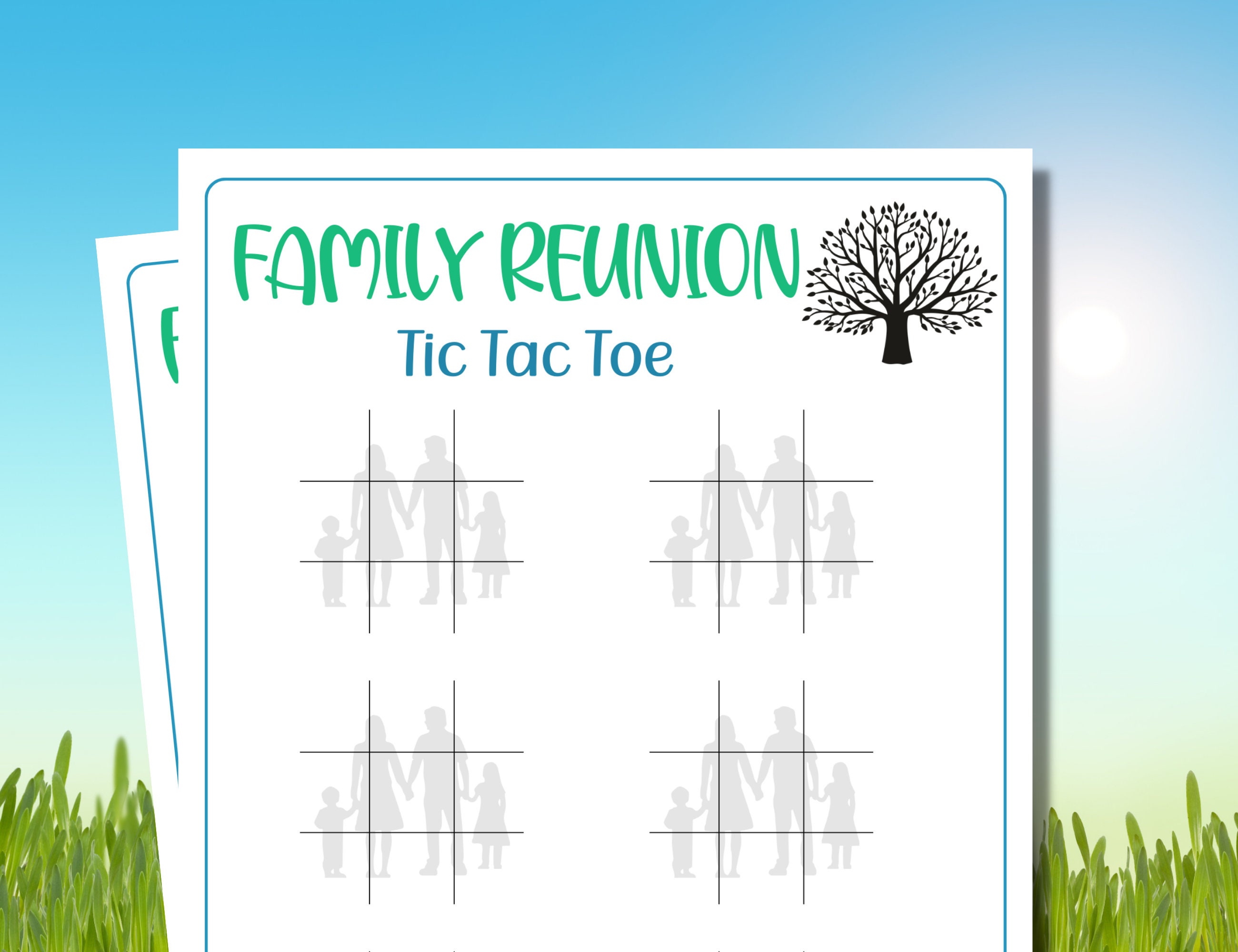 Family Reunion Tic Tac Toe Game | Kids Games | Family Reunion Games ...
