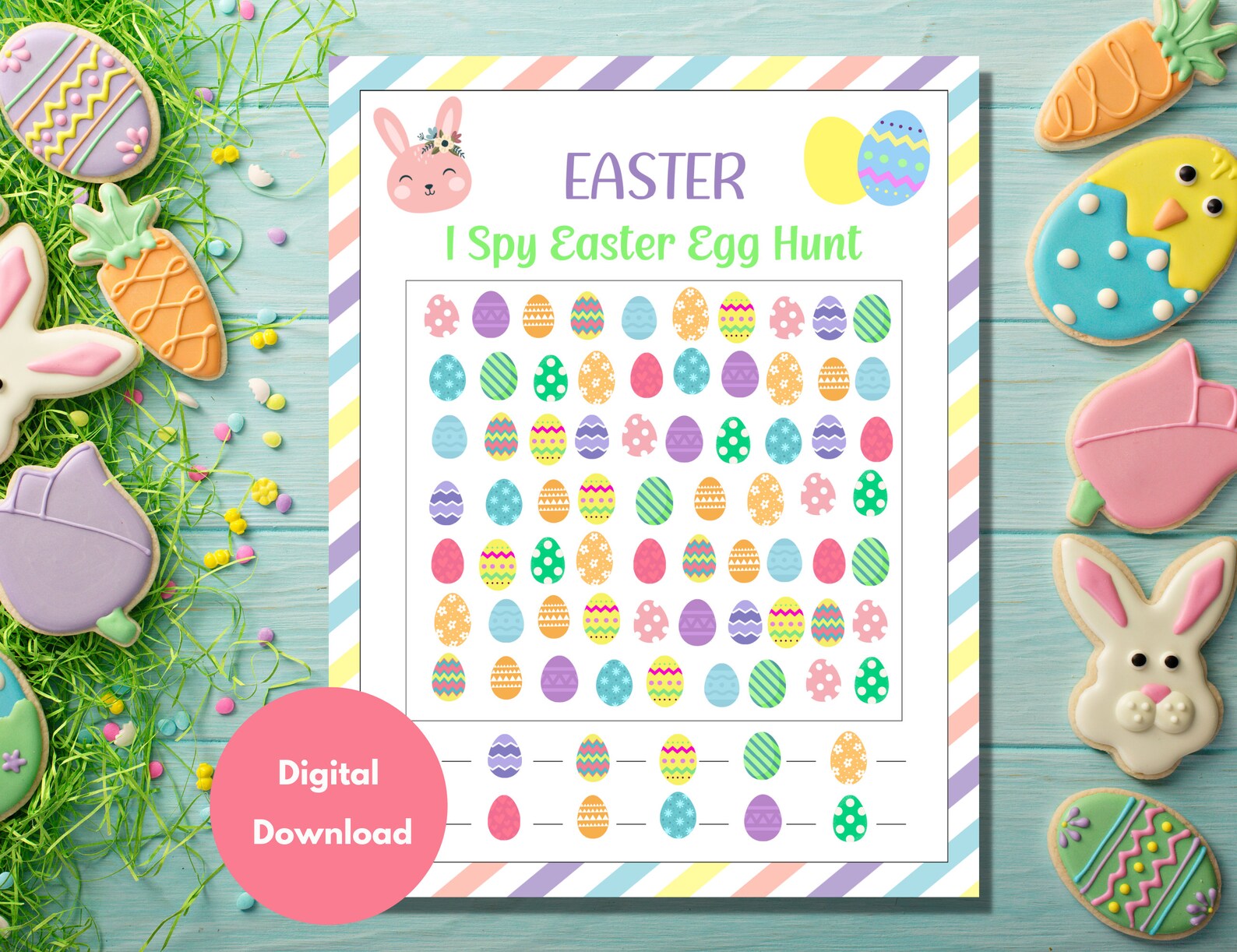 Easter I Spy Game Easter Egg Hunt Look and Find Game - Etsy