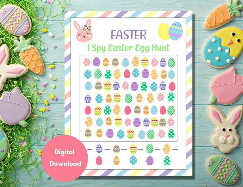 Easter I Spy Game Easter Egg Hunt Look and Find Game - Etsy