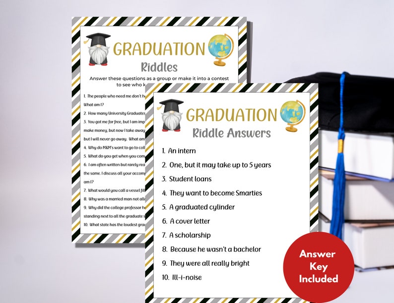 Graduation Riddle Game | Graduation Riddle Me This | 2026 Graduation ...