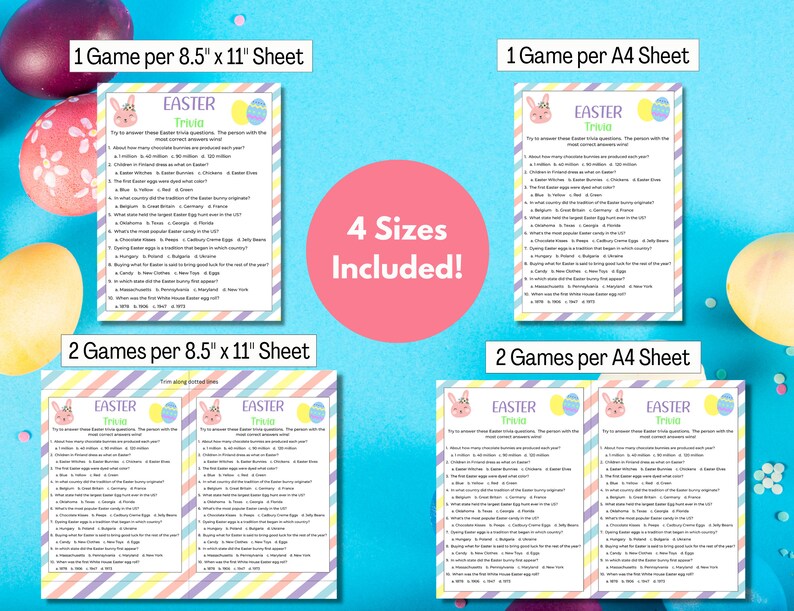 Easter Trivia Game | Easter Games | Easter Party Game | Easter Family ...