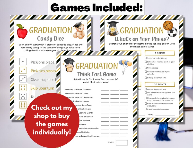 2026 Graduation Games | Graduation Party | College Graduation | High ...
