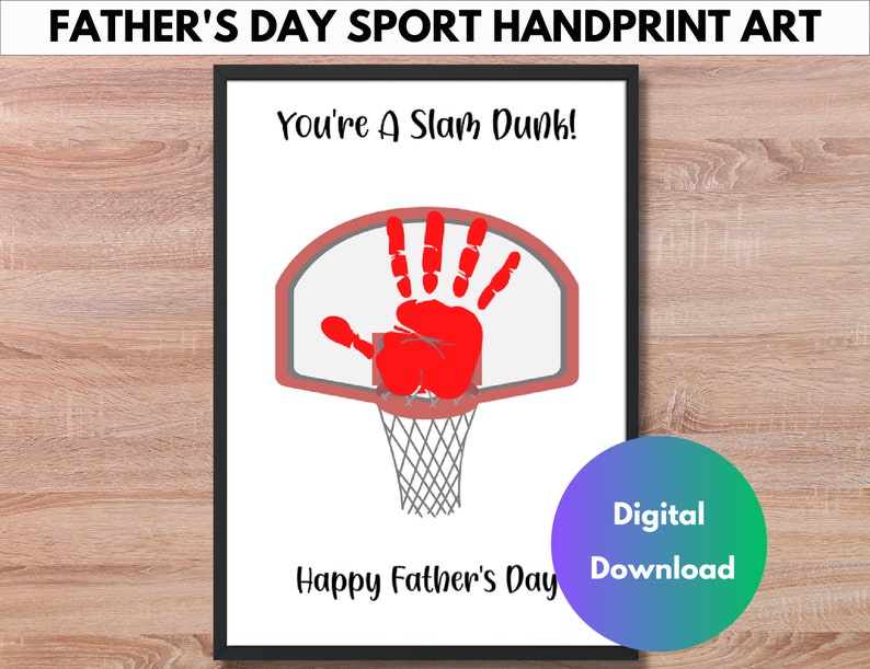 Father's Day Handprint Craft | Father's Day Craft | Fathers Day Sport ...