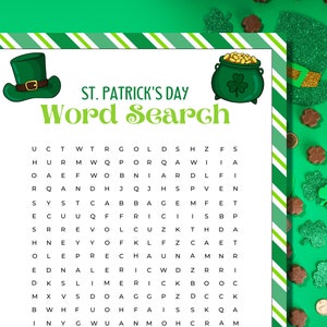 St Patrick's Day Word Search, Word Puzzle, St Patrick's Day Games ...
