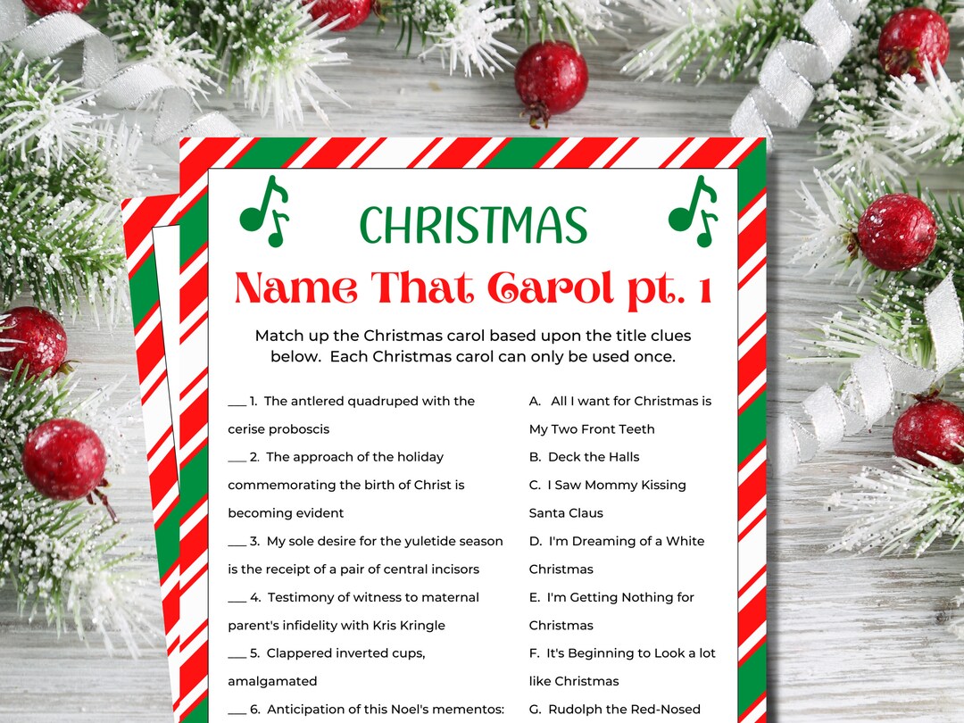 Name That Christmas Carol Game | Christmas Song Game | Christmas Games ...