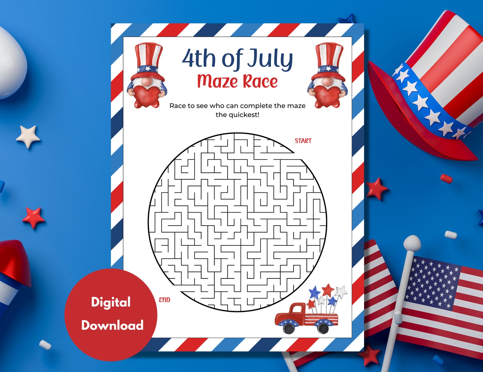 4th of July Maze Race | Kids Maze Game | 4th of July Games | Family ...