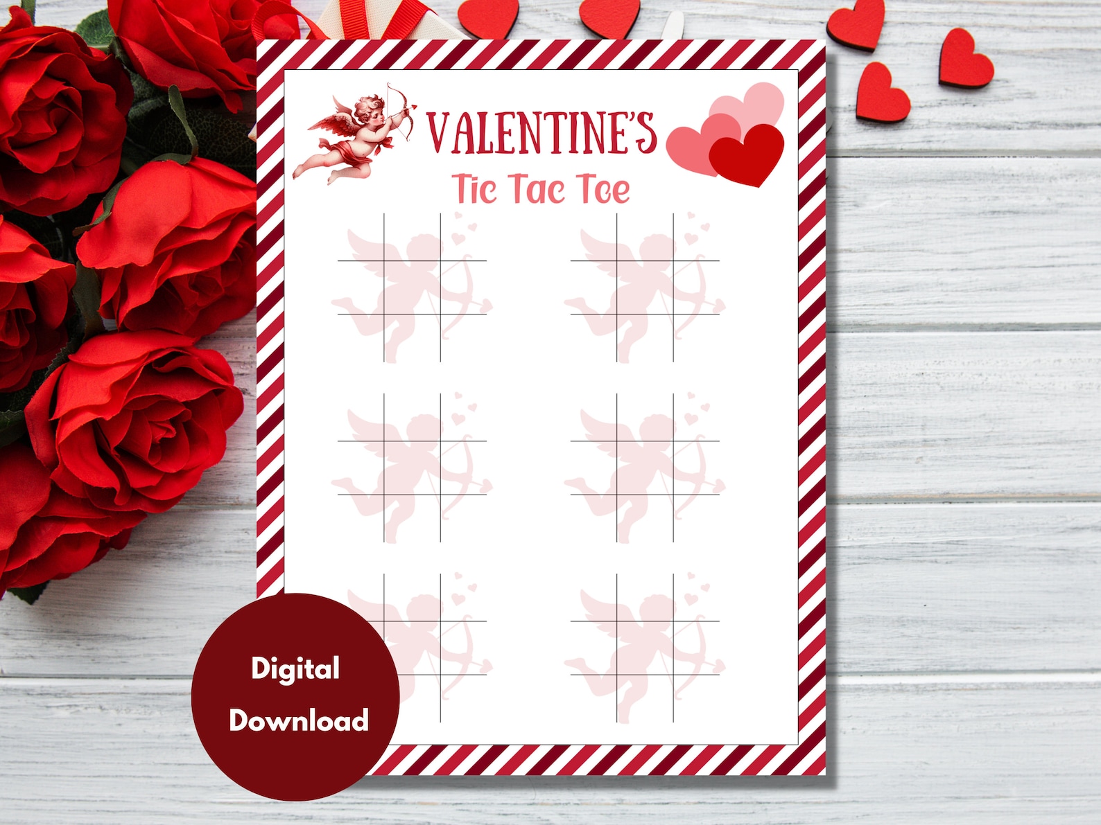 Valentines Tic Tac Toe Game | Printable Tic Tac Toe | Valentines Games ...