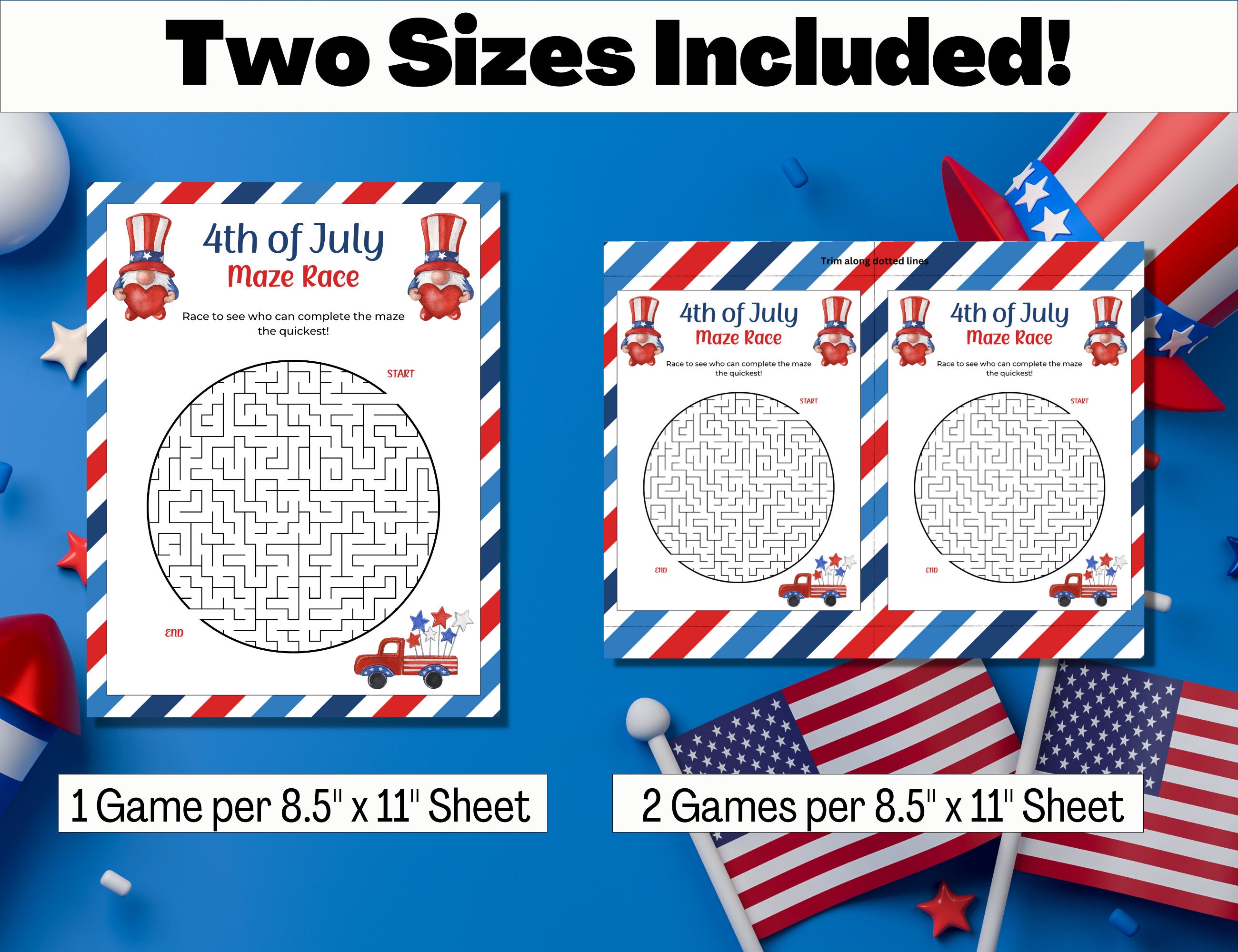 4th of July Maze Race | Kids Maze Game | 4th of July Games | Family ...