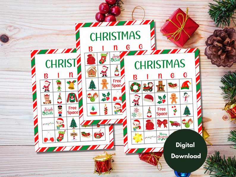 Christmas Bingo | Christmas Party Games | Christmas Games | Family ...