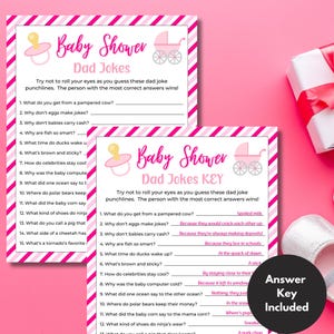 Dad Jokes Baby Shower Game | Dad Jokes Trivia Game | Printable Baby ...