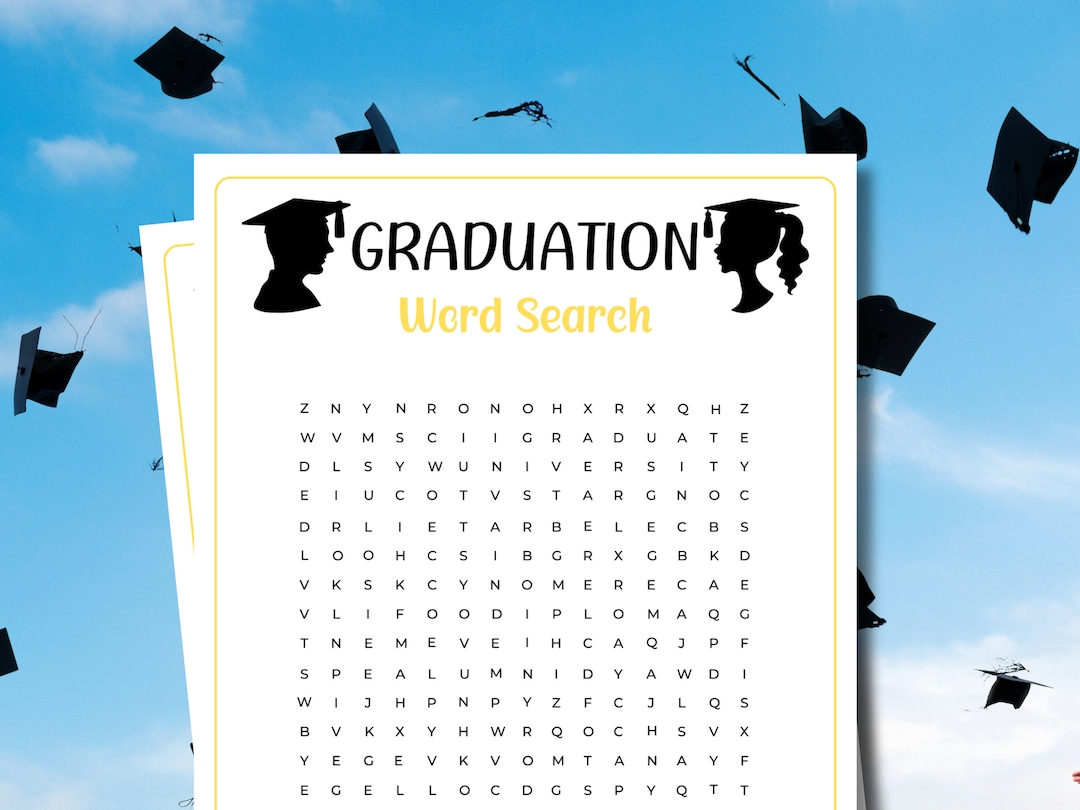 Graduation Word Search | Graduation Word Puzzle | 2026 Graduation Games ...