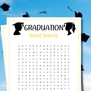 Graduation Word Search Graduation Word Puzzle 2024 Graduation Games ...