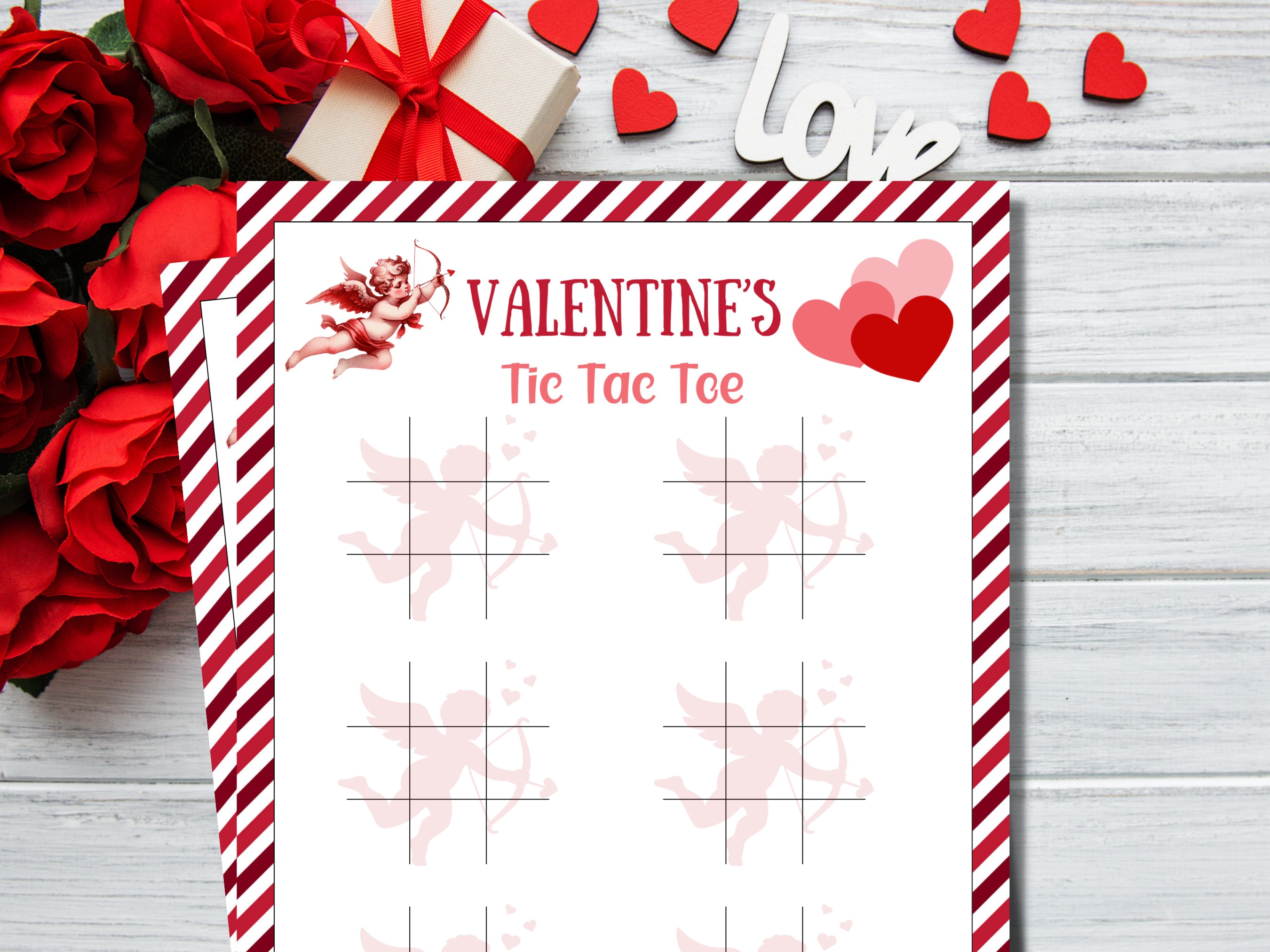 Valentines Tic Tac Toe Game | Printable Tic Tac Toe | Valentines Games ...