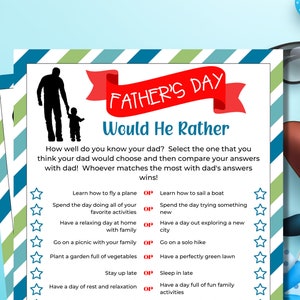 Fathers Day Would He Rather | Fathers Day This or That Game | Fathers ...