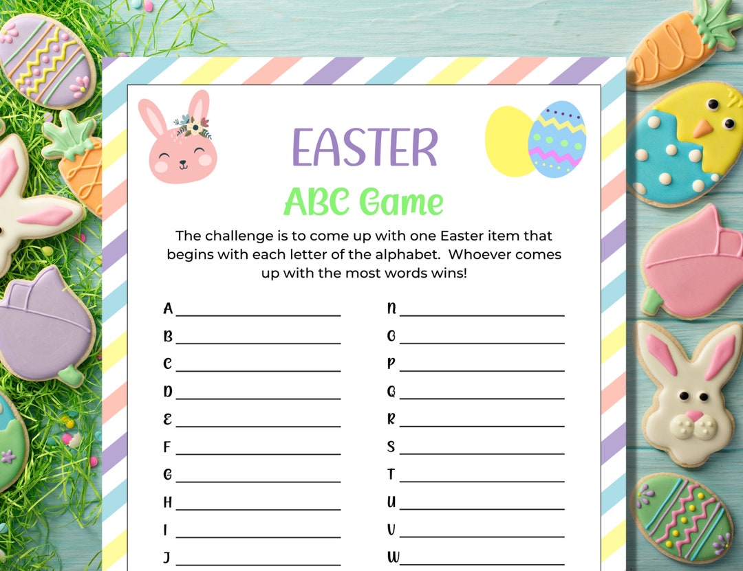 Easter ABC Game A-Z Race Game Easter Alphabet Game - Etsy