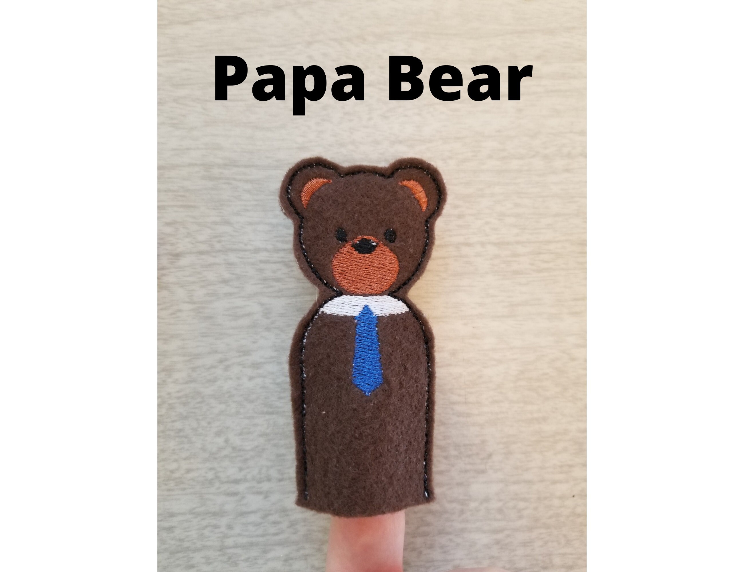 Goldilocks and the Three Bears, Embroidered Felt Finger Puppets ...