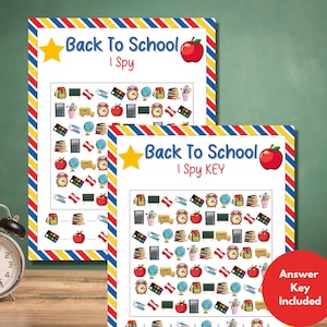 Back to School I Spy Game | Look and Find Game | Back to School Games ...