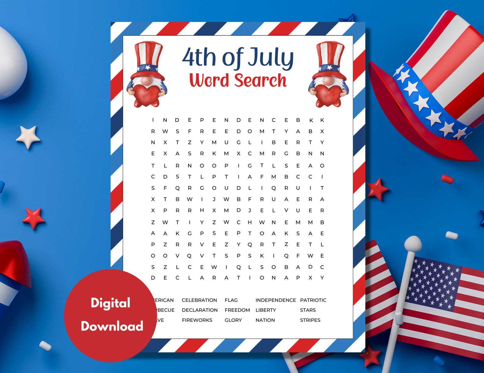 4th of July Word Search | 4th of July Word Puzzle | 4th of July Games ...