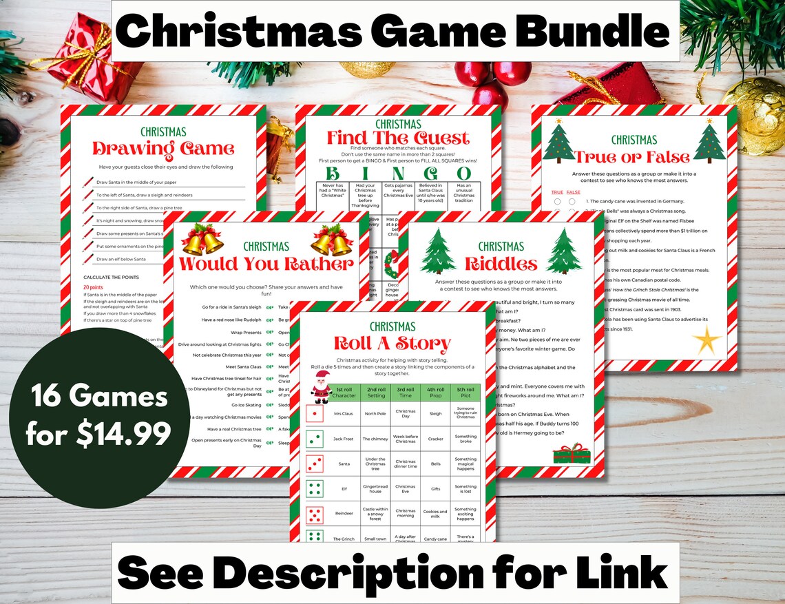 Roll a Christmas Tree, Christmas Drawing Game, Dice Game, Christmas ...