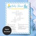 Baby Shower Crossword Puzzle | Baby Word Game| Printable Baby Shower ...
