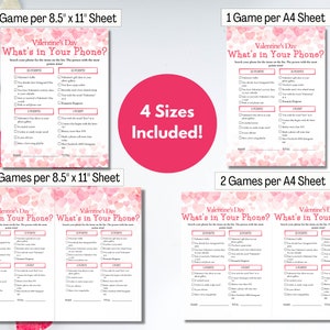 Valentines Day What's in Your Phone Game, Ice Breaker Game, Valentines ...