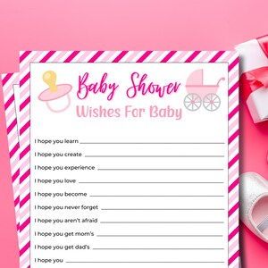 Wishes for Baby | Advice for Baby | Printable Baby Shower Games | Baby ...