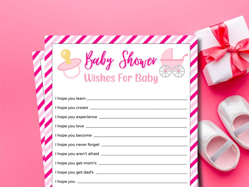 Wishes for Baby | Advice for Baby | Printable Baby Shower Games | Baby ...