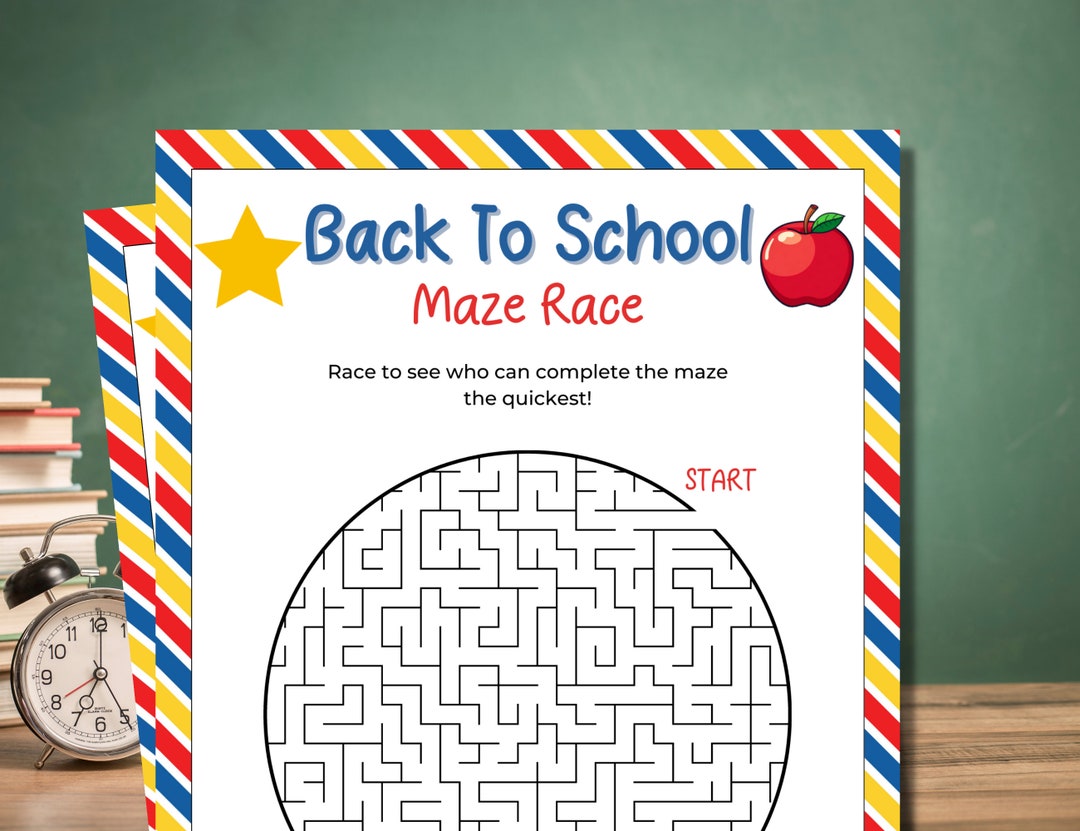 Back to School Maze Race | Kids Maze Game | Back to School Games ...