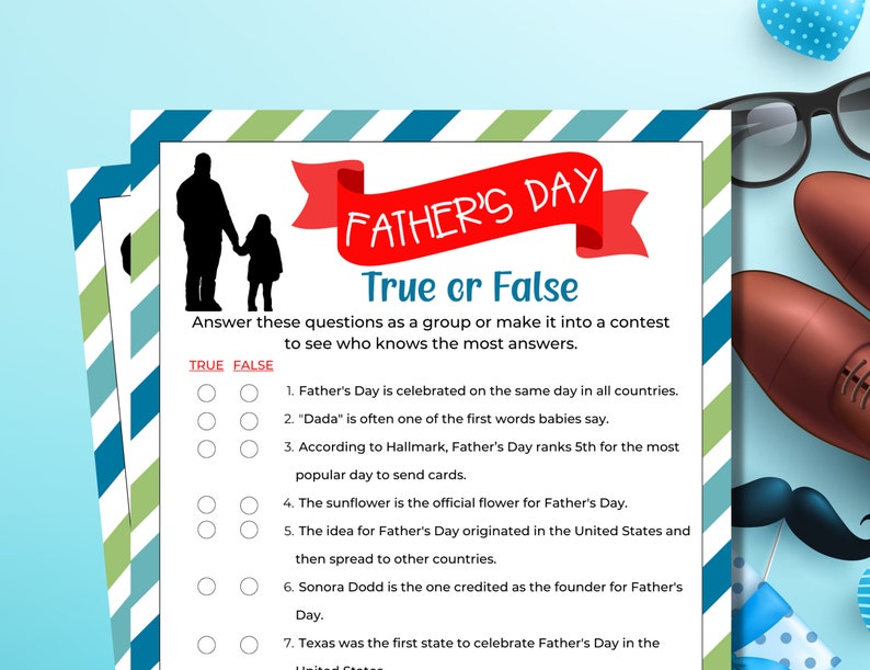 Fathers Day True or False Game | Fathers Day This or That | Fathers Day ...