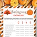 Thanksgiving Scattergories Game | Thanksgiving Word Game | Thanksgiving ...