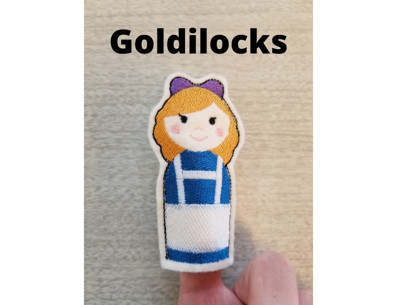 Goldilocks and the Three Bears, Embroidered Felt Finger Puppets ...