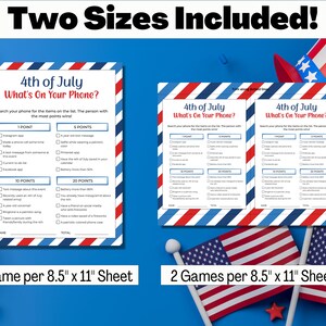 4th of July What's on Your Phone Game | Scavenger Hunt | What's in Your ...