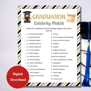 Graduation Celebrity Match | Graduation Celebrity Quiz | Graduation ...