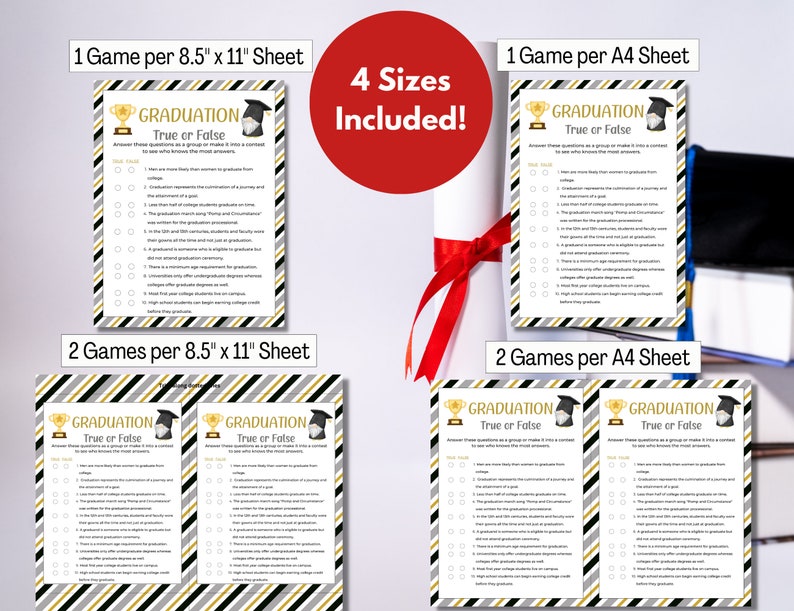 Graduation True or False Game | Graduation This or That | Graduation ...