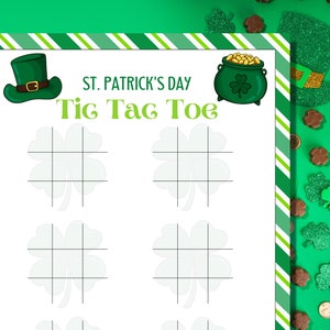 St Patrick's Day Tic Tac Toe Game, St Patrick's Day Kids Games, St ...