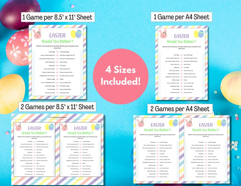 Easter Would You Rather | Easter This or That Game | Printable Easter ...