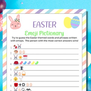 Easter Emoji Pictionary Easter Emoji Game Easter Games Easter Family ...