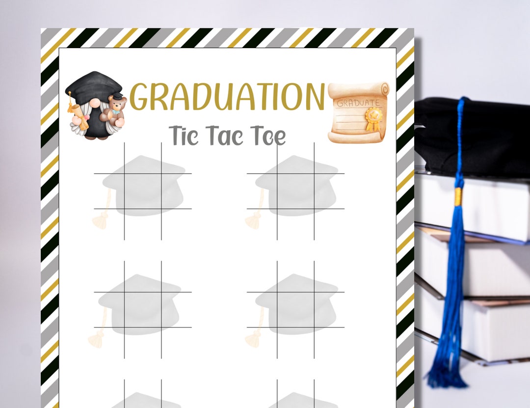 Graduation Tic Tac Toe Game | Kids Graduation Games | 2024 Graduation ...
