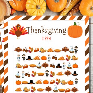 Thanksgiving I Spy Game Look and Find Game Thanksgiving Games Kids ...