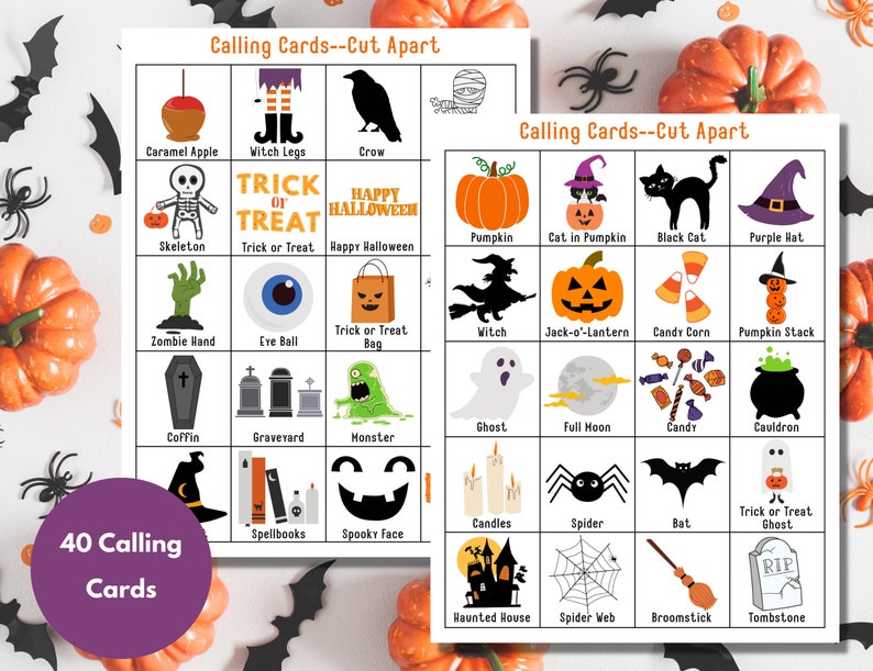 Halloween Bingo | Halloween Games | Party Games | Printable Bingo ...