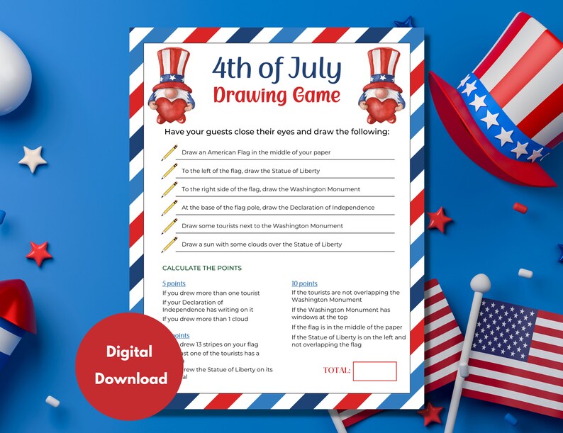 4th of July Drawing Game | Kids Game | 4th of July Games | Family Game ...