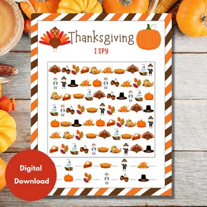 Thanksgiving I Spy Game Look and Find Game Thanksgiving Games Kids ...