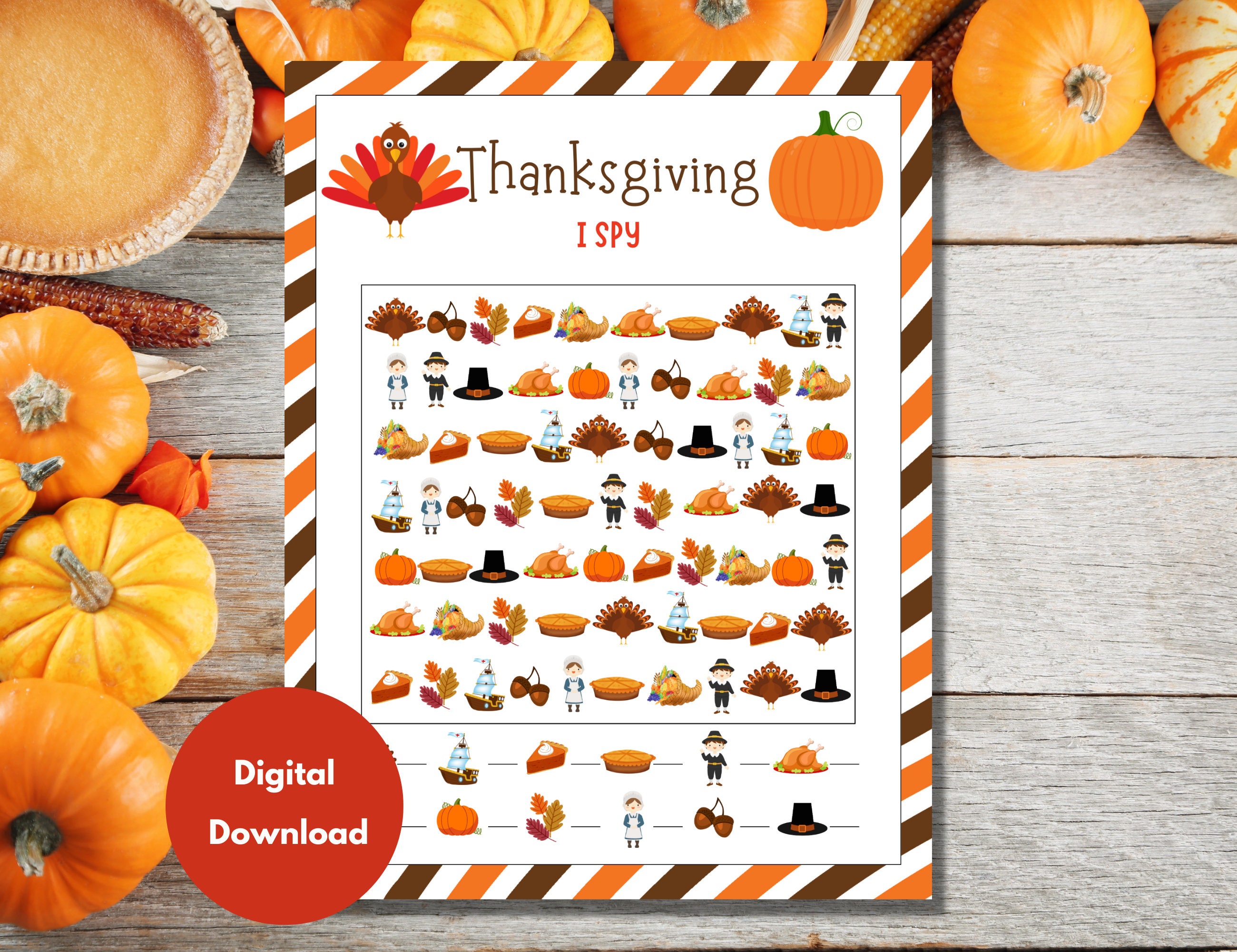 Thanksgiving I Spy Game Look and Find Game Thanksgiving Games Kids ...
