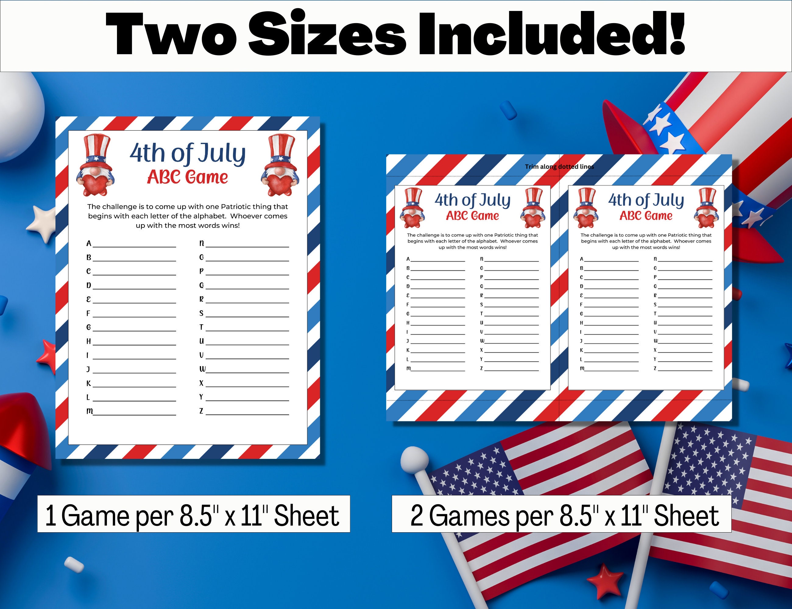 4th of July ABC Game | A-Z Race Game | July 4th Alphabet Game | 4th of ...