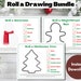 Roll a Christmas Drawing Dice Game Christmas Printable Game - Etsy