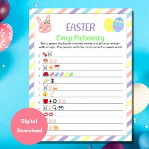Easter Emoji Pictionary Easter Emoji Game Easter Games Easter Family ...