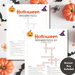 Halloween Crossword Puzzle | Halloween Word Puzzle | Halloween Games ...